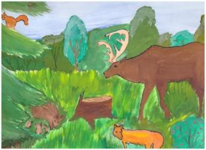 How to draw a tundra with pencils and paints: step-by-step instructions ...