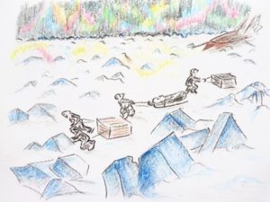 How to draw a tundra with pencils and paints: step-by-step instructions ...