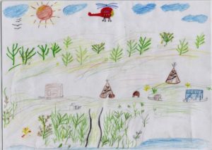 How to draw a tundra with pencils and paints: step-by-step instructions ...