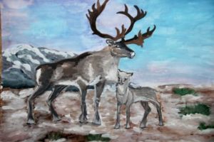 How to draw a tundra with pencils and paints: step-by-step instructions ...