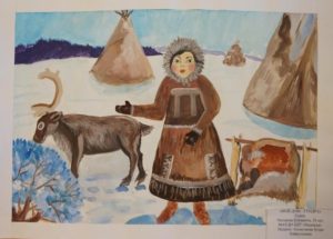 How to draw a tundra with pencils and paints: step-by-step instructions ...
