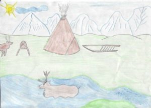 How to draw a tundra with pencils and paints: step-by-step instructions ...