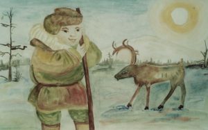 How to draw a tundra with pencils and paints: step-by-step instructions ...