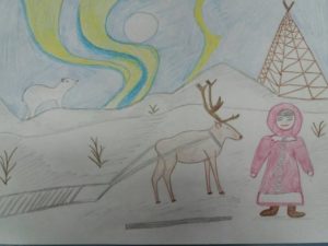 How to draw a tundra with pencils and paints: step-by-step instructions ...